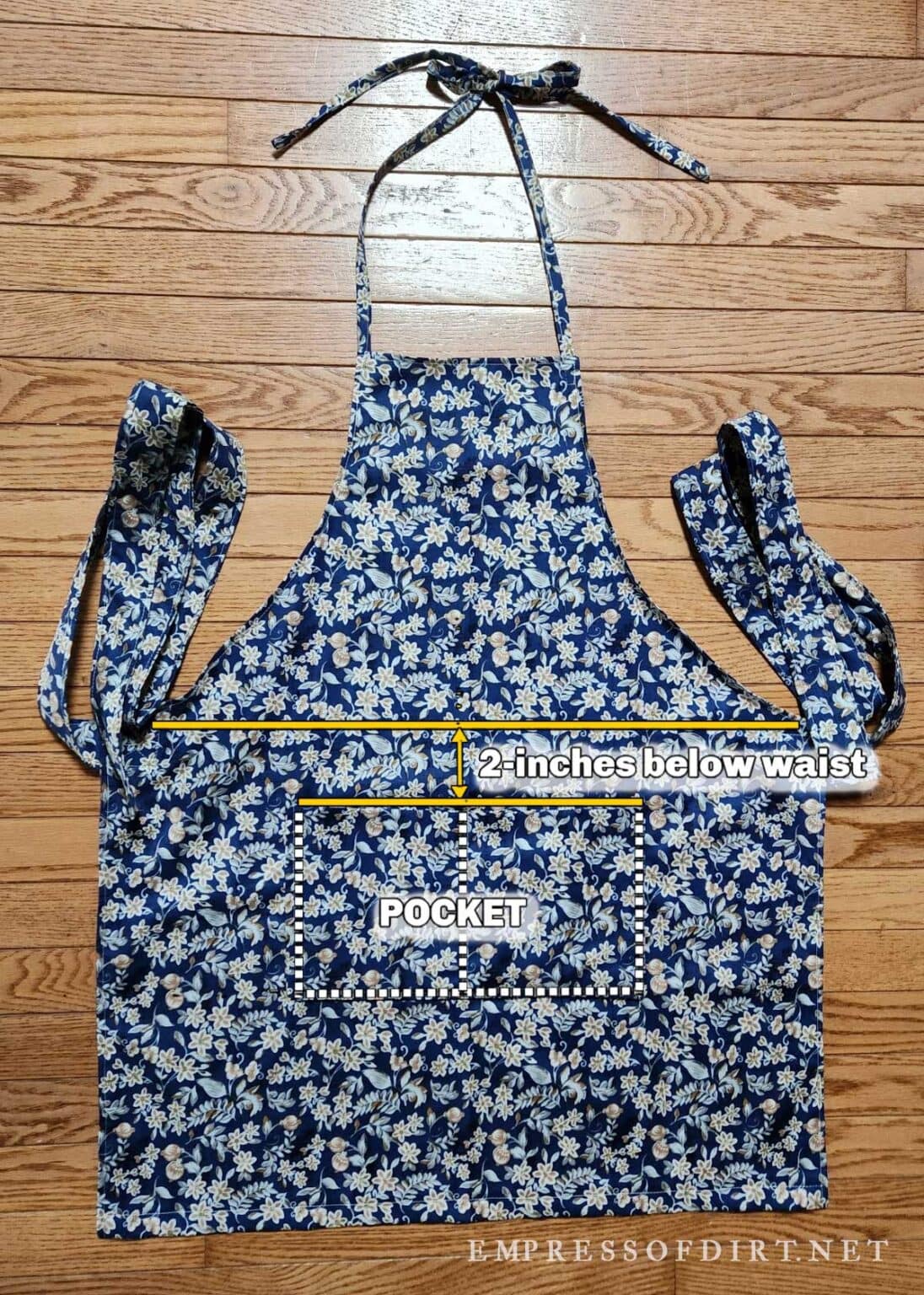 How to Sew a Simple Garden Apron (Free Pattern)