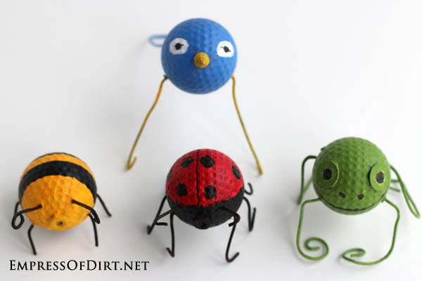 Crafty Garden Buggies Made from Old Golf Balls | Empress of Dirt