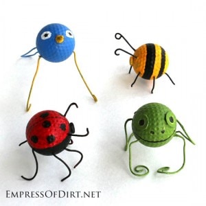 Golf Ball Crafts: Ladybugs, Bees, Frogs, & Birds — Empress of Dirt