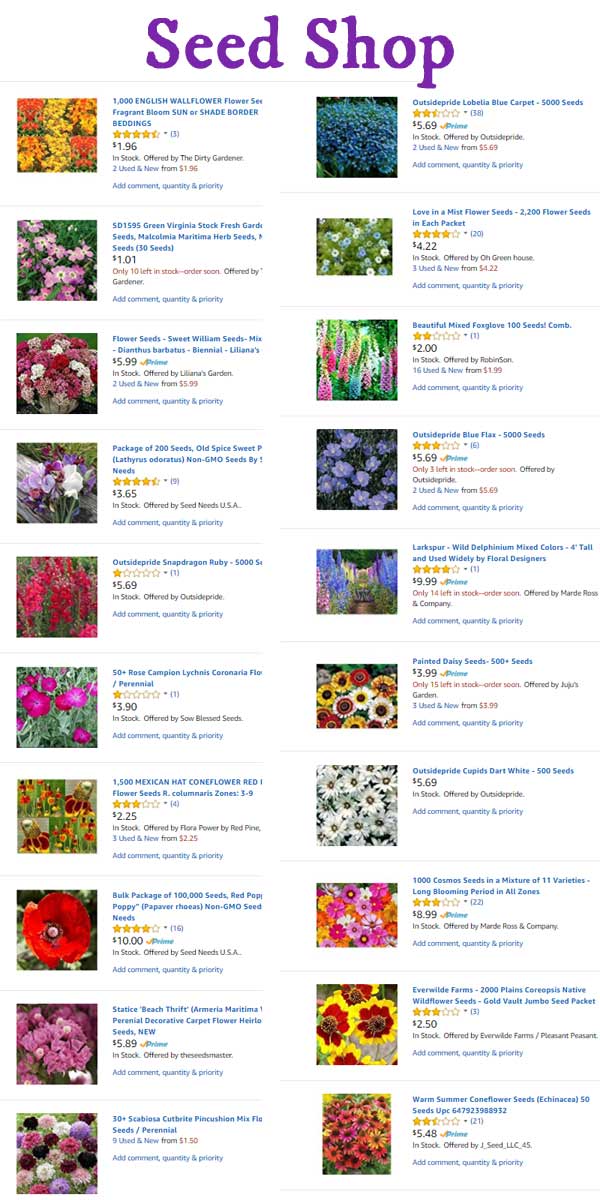 Annual and Perennial Flower Seeds to Sow in Fall | Printable - Empress ...