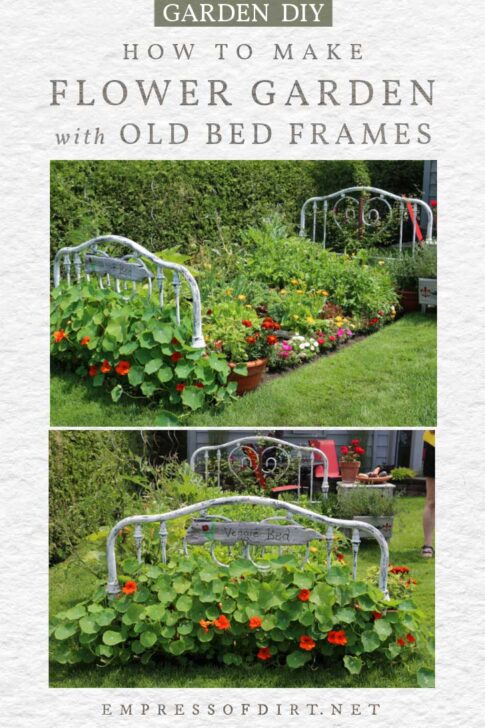 Turn a Real Bed Frame Into a Flower Garden Bed — Empress of Dirt