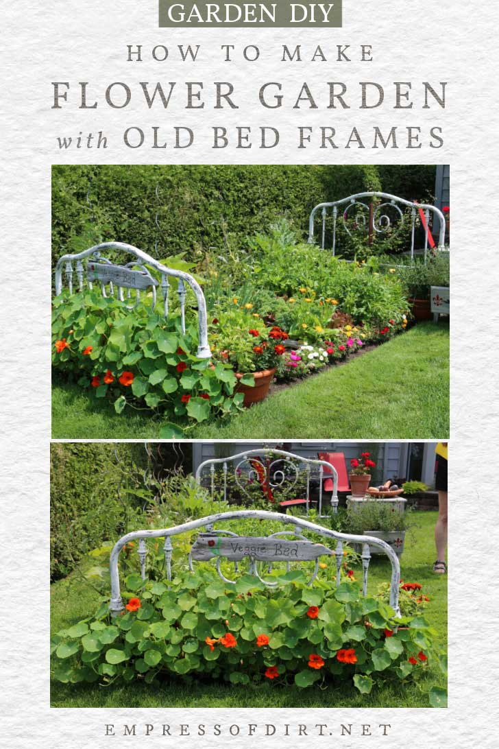 Turn a Real Bed Frame Into a Flower Garden Bed — Empress of Dirt