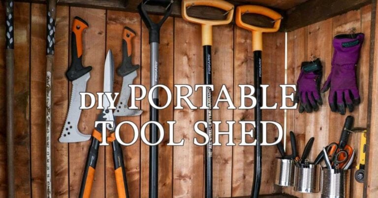 DIY Portable Garden Tool Storage Shed on Wheels (Free Plans)