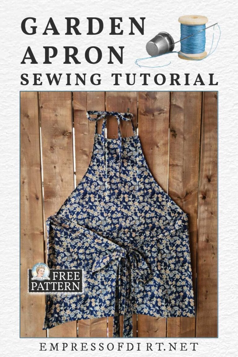 How to Sew a Simple Garden Apron (Free Pattern)