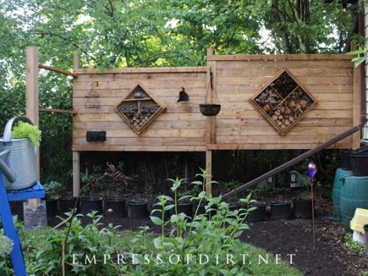 DIY Outdoor Privacy Screen with Bug Hotel — Empress of Dirt