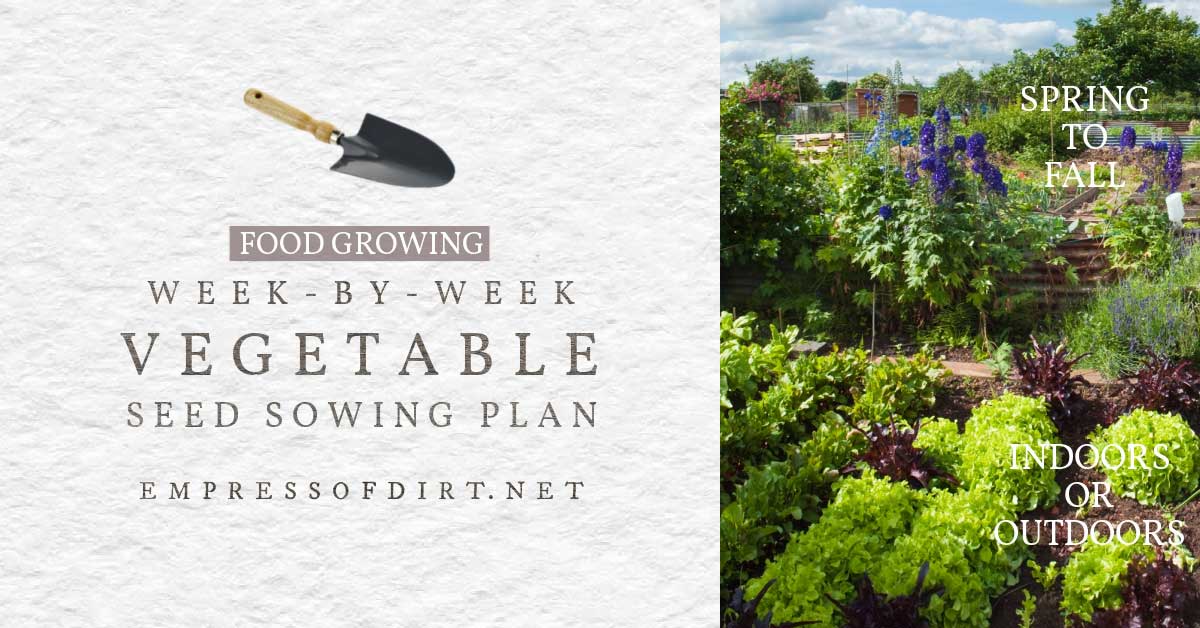 Growing Vegetables Seed Sowing Plan (Indoors & Outdoors) Ebook