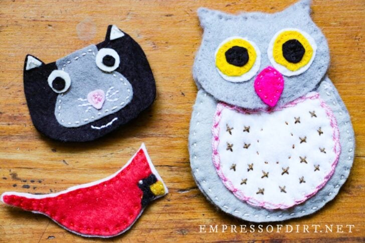 Make a Felt Owl Pouch for Ear Buds (Free Pattern) — Empress of Dirt