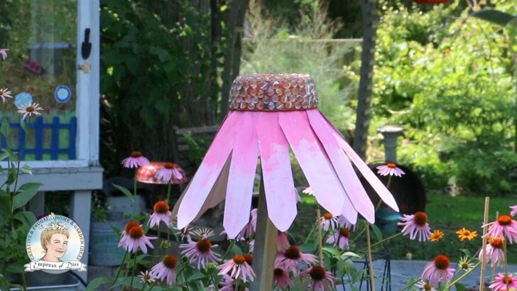 How to Make Giant Garden Art Coneflowers (DIY Tutorial)