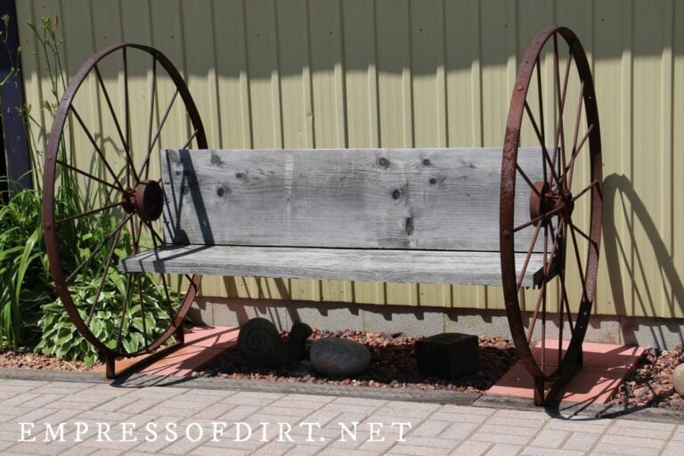 Garden Benches: 17 Creative & Rustic Ideas — Empress of Dirt