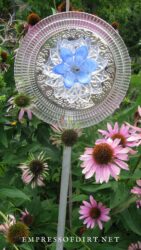 How to Make Garden Art Flowers from Dishes
