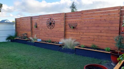 DIY Raised Garden Bed with Privacy Fence